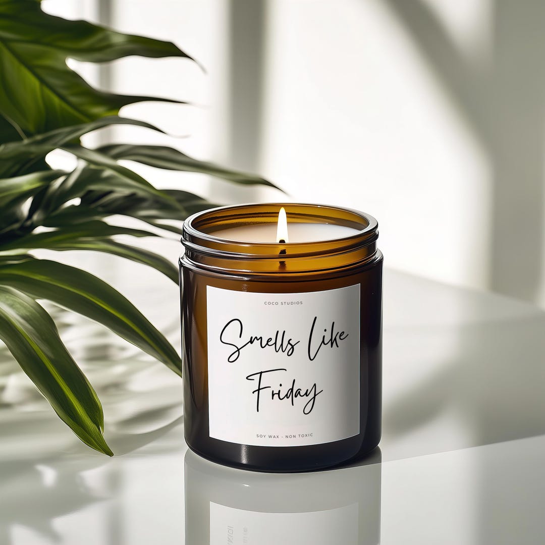 Smells Like Friday Candle, Relaxing Weekend Vibes, Scented Candle for ...