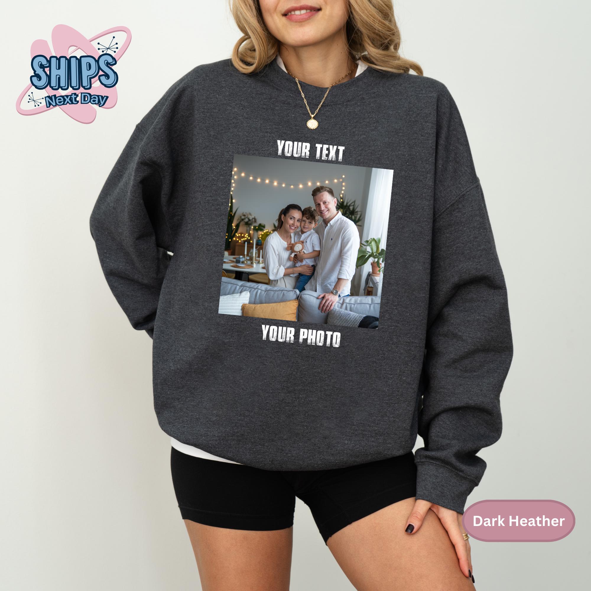 Personalized Sweater With Your Own Photo and Text, Custom Picture ...