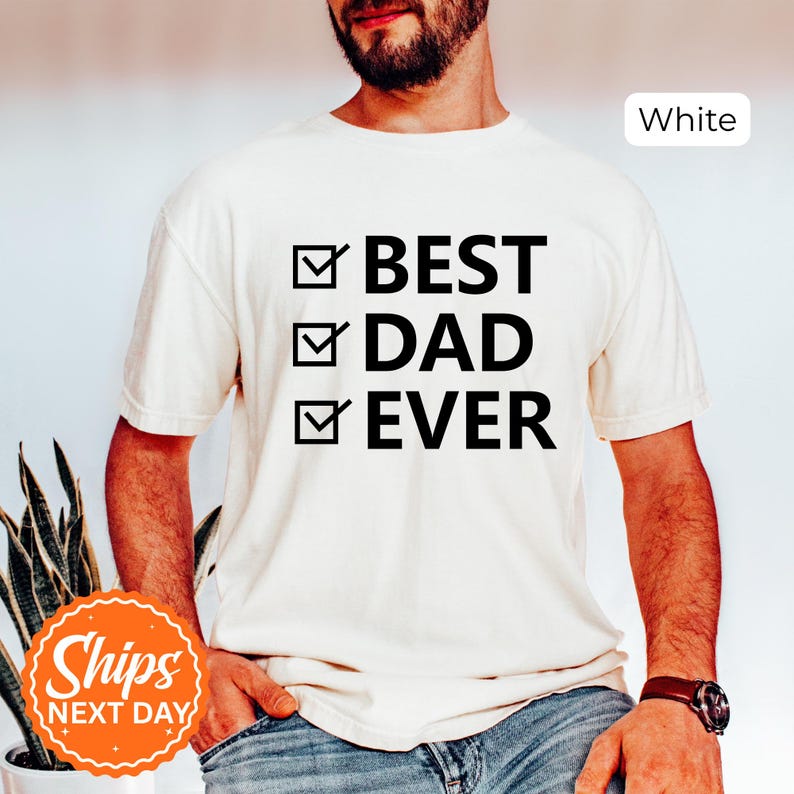 Best Dad Ever T-shirt, Comfort Colors Fathers Day Gift, Retro Vintage ...