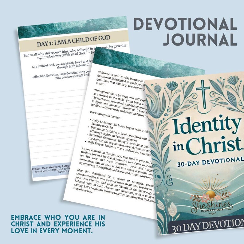 Identity in Christ - 30-day Devotional Journal - Etsy