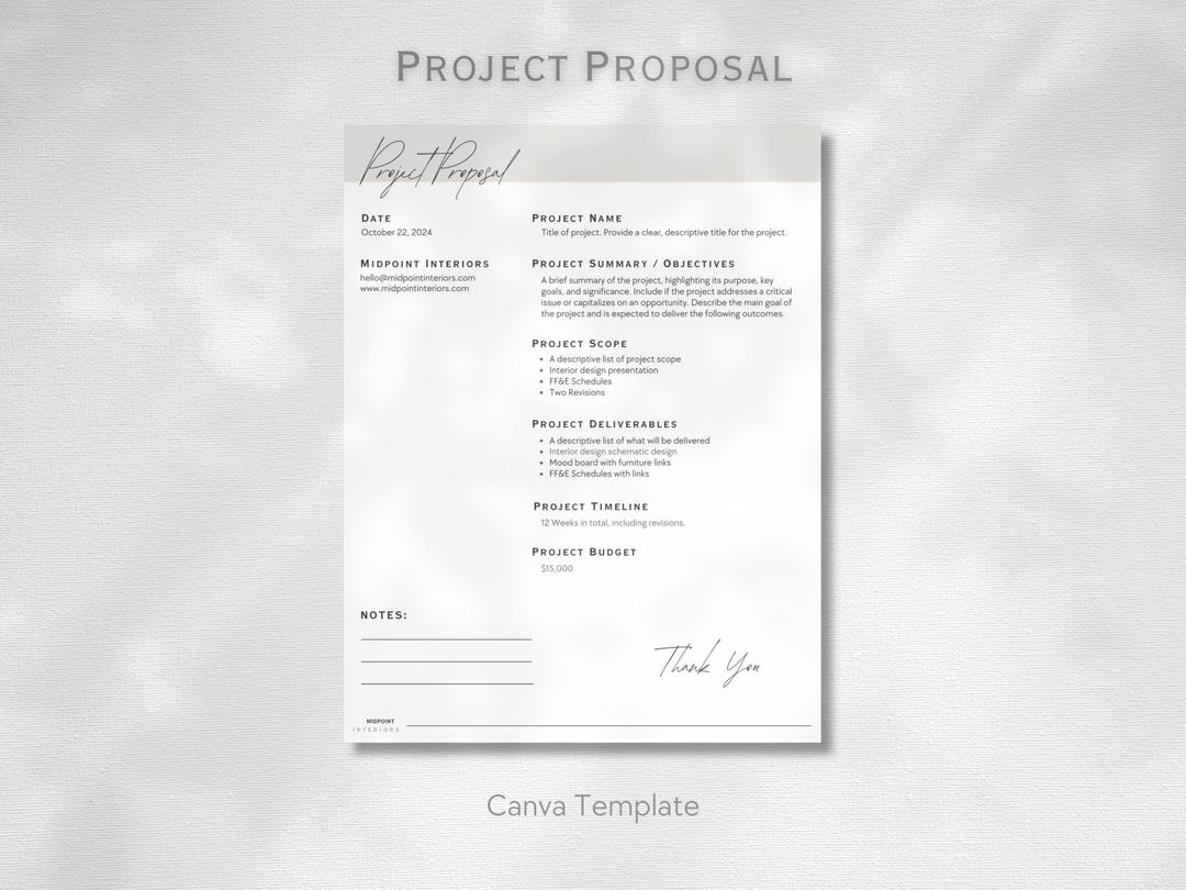 Minimal Project Proposal Template Canva Printable Proposal Template ...