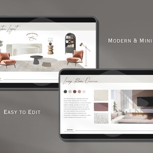 Interior Design Client Presentation Template | 23-page Canva Layout - Etsy