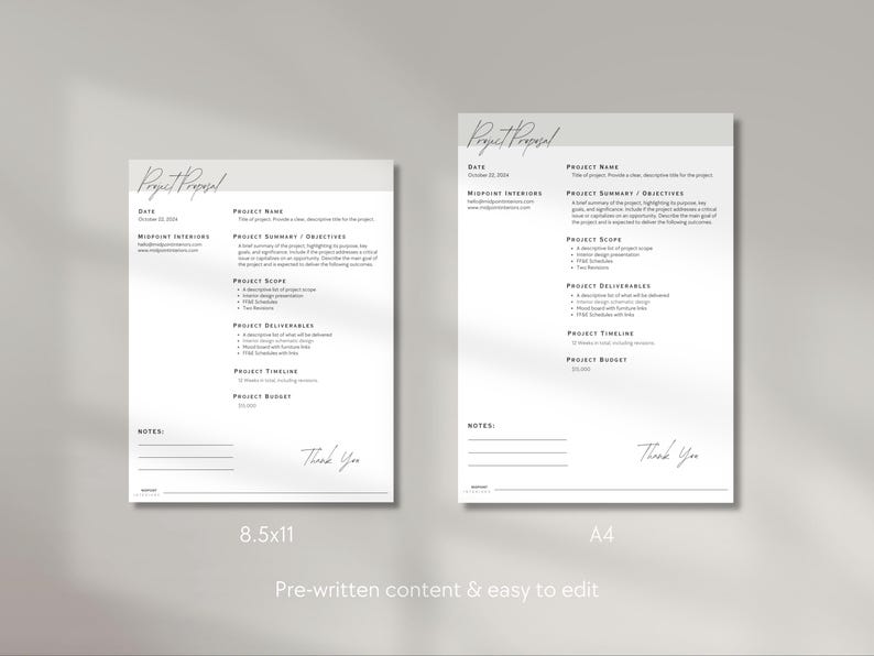 Minimal Project Proposal Template Canva Printable Proposal Template ...