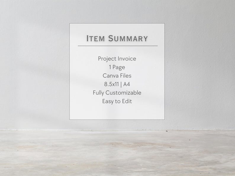 Simple Invoice Template Canva | Printable Invoice Template Small ...