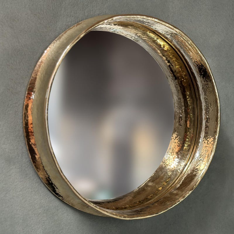 Round Copper Mirror - Etsy