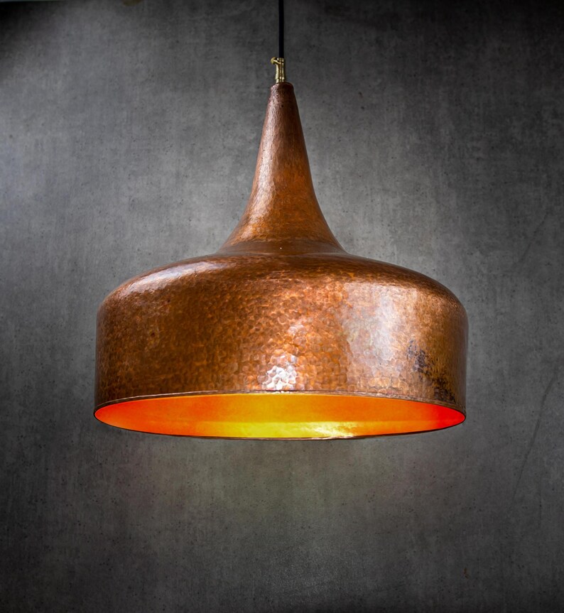 Rustic Antique Copper Kitchen Island Pendant Light , Vintage Copper ...