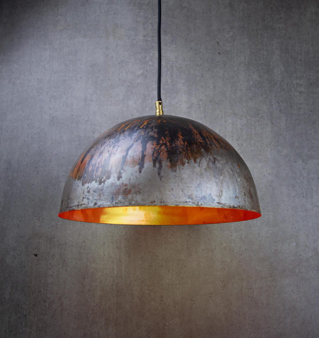 Handmade Copper Dome Hanging Light - Copper Ceiling Light Fixture ...