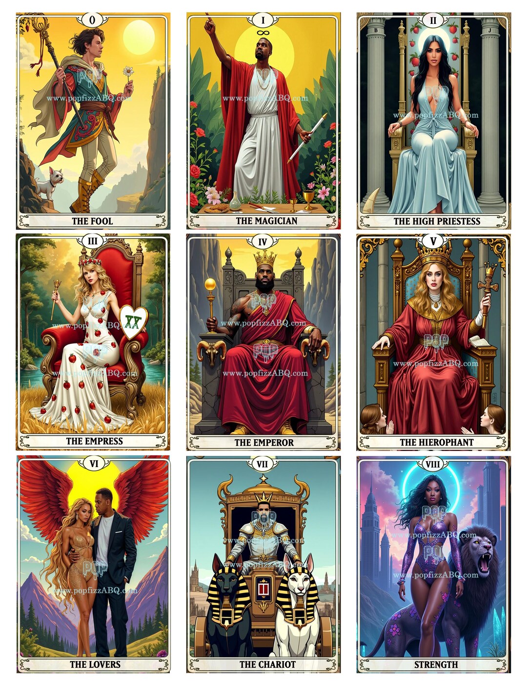 Celebrity Tarot Card Set – Major Arcana With Iconic Stars (2024) - Etsy