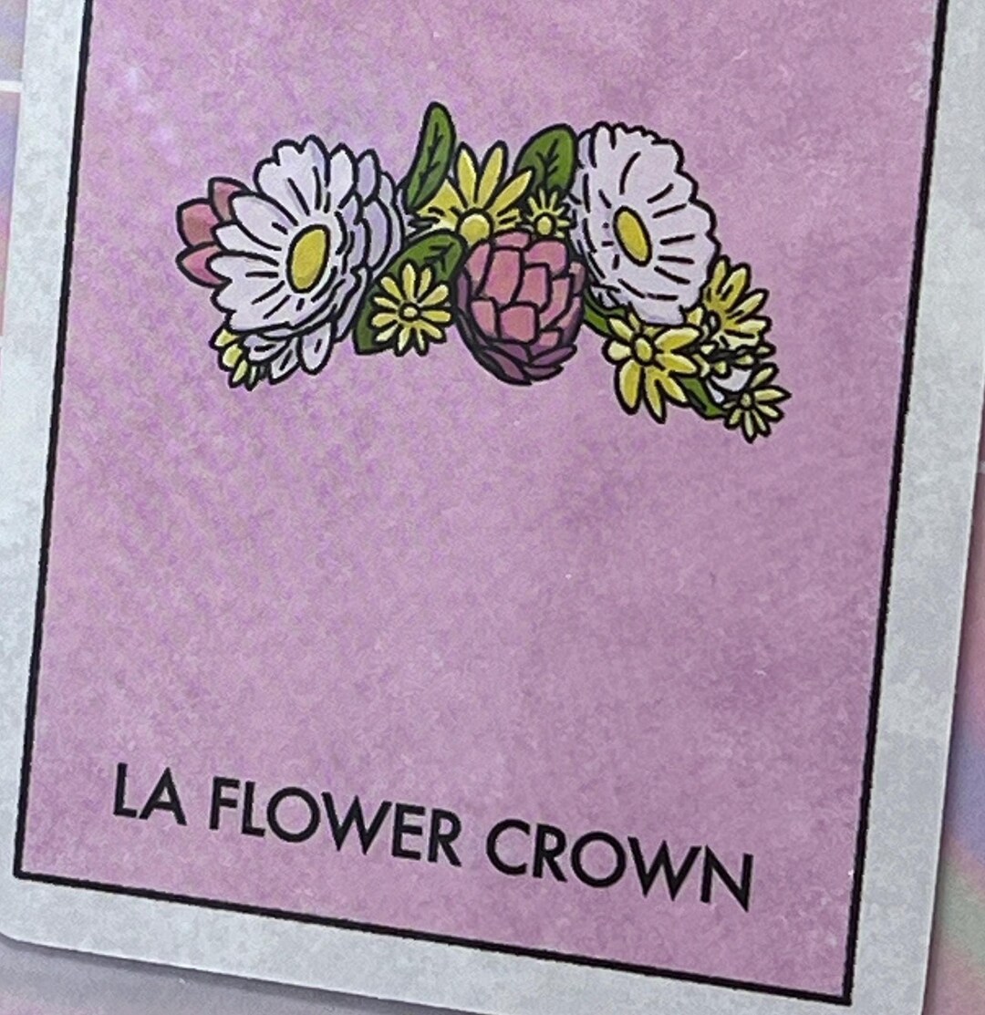 Framed Millennial Lotería Card La Flower Crown 41 - Etsy