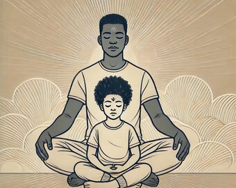 Printable Meditation Art for Parent and Child Calming Mindfulness ...