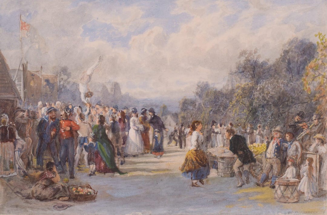 Richard Peter Richards - Village Fair and the Acrobat - Etsy