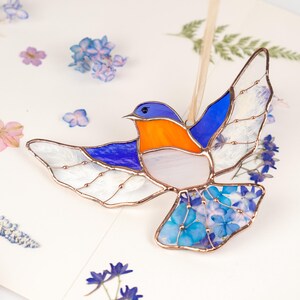 Bluebird Stained Glass Window Hangings Christmas Gifts Boss Stained ...