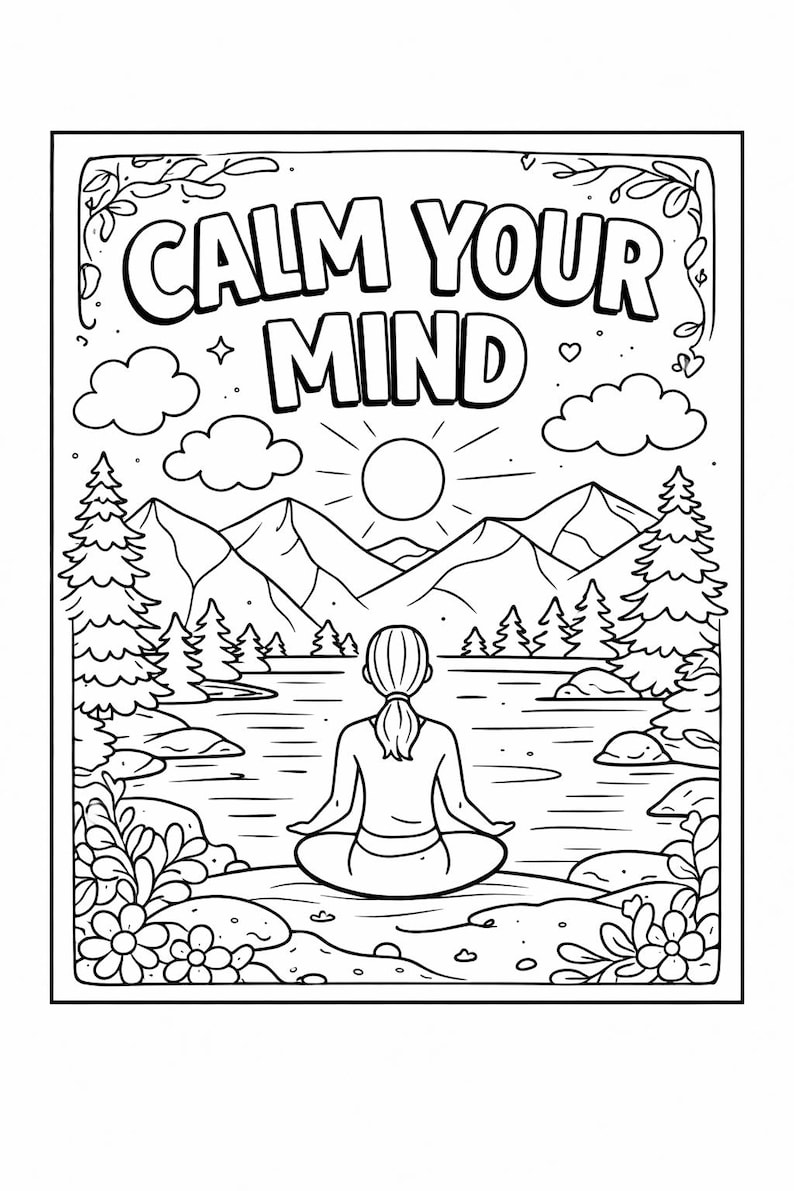 Self-care Coloring Page Set- Digital Download - Etsy