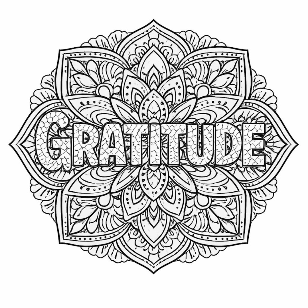 Mantra Mandala Coloring Pages - Etsy