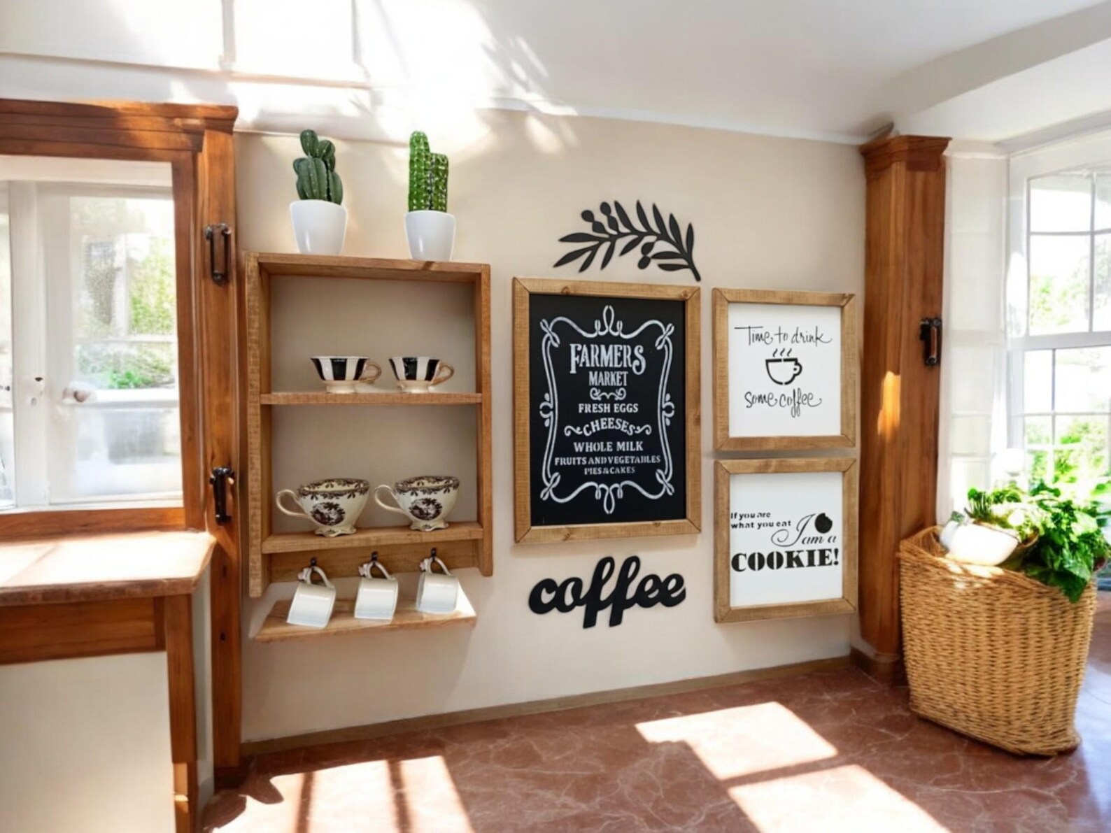 Handmade Real Wood Coffee Corner Sign – Rustic Kitchen Decor - Etsy
