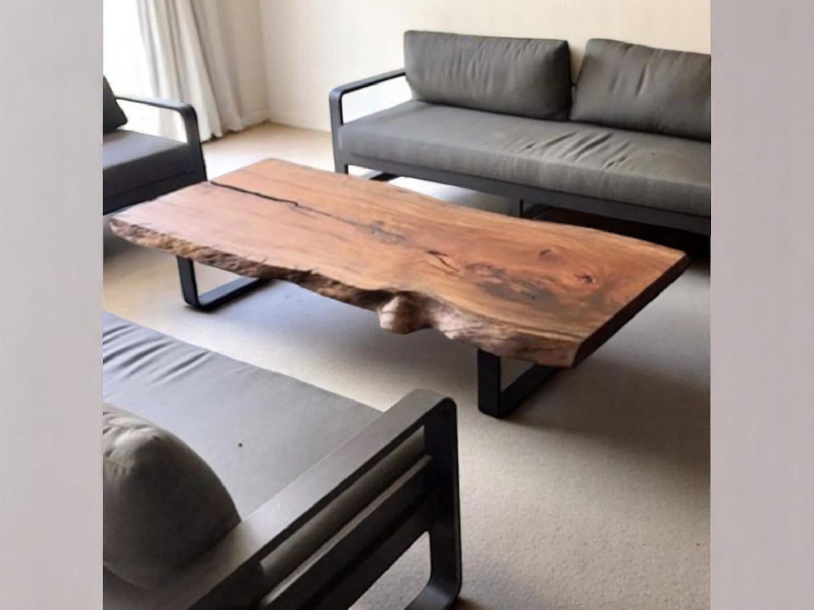 Handmade Unique Wooden Coffee Table – Rustic Centerpiece 100x65cm - Etsy