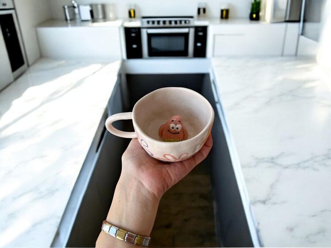 Handmade Patrick Star Mug, Fun Ceramic Coffee Cup, Unique Gift for ...