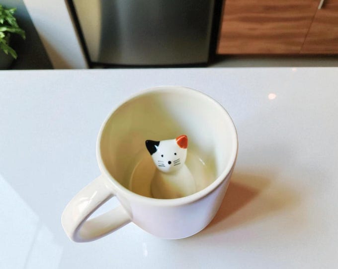 Cat Mug Ceramic, Cat Gifts for Cat Lovers, Cute Cat Tea Cup, Cat Themed ...