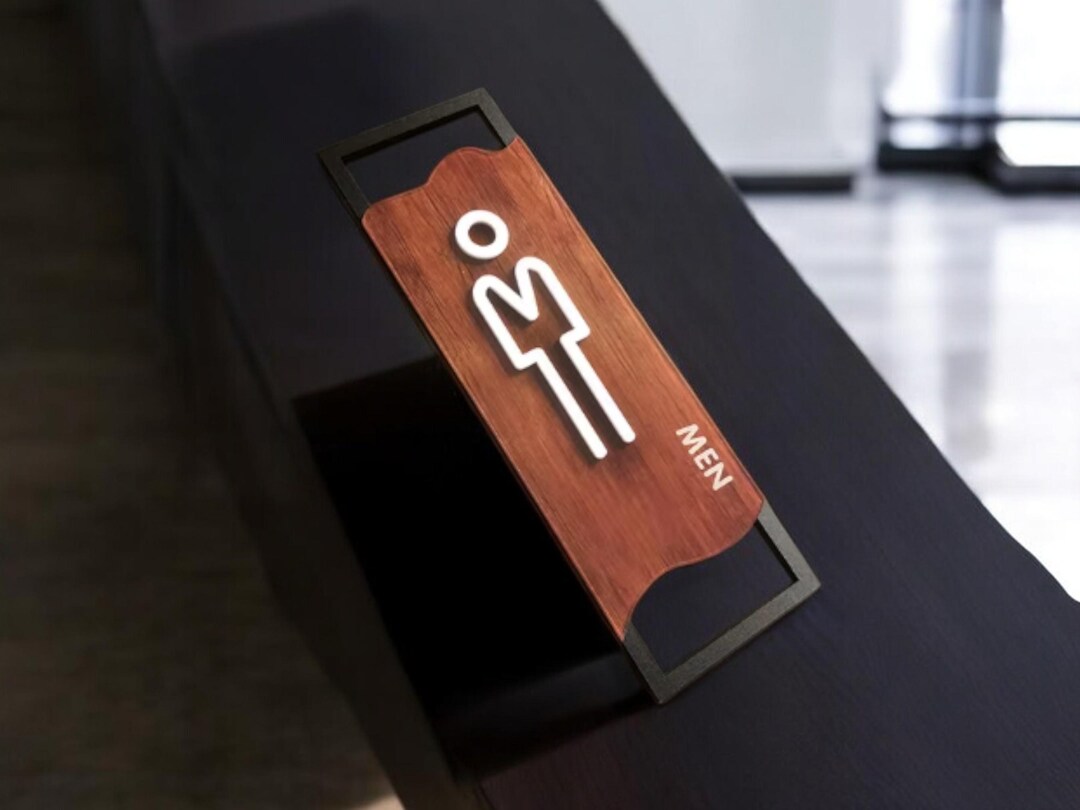 Handmade Bedroom Bathroom Door Signs | Imitation Wood Toilet Sign ...