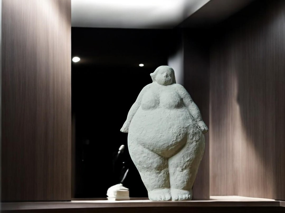 Handmade Scandinavian Alle Fat Lady Figurine Decorative Concrete Statue ...