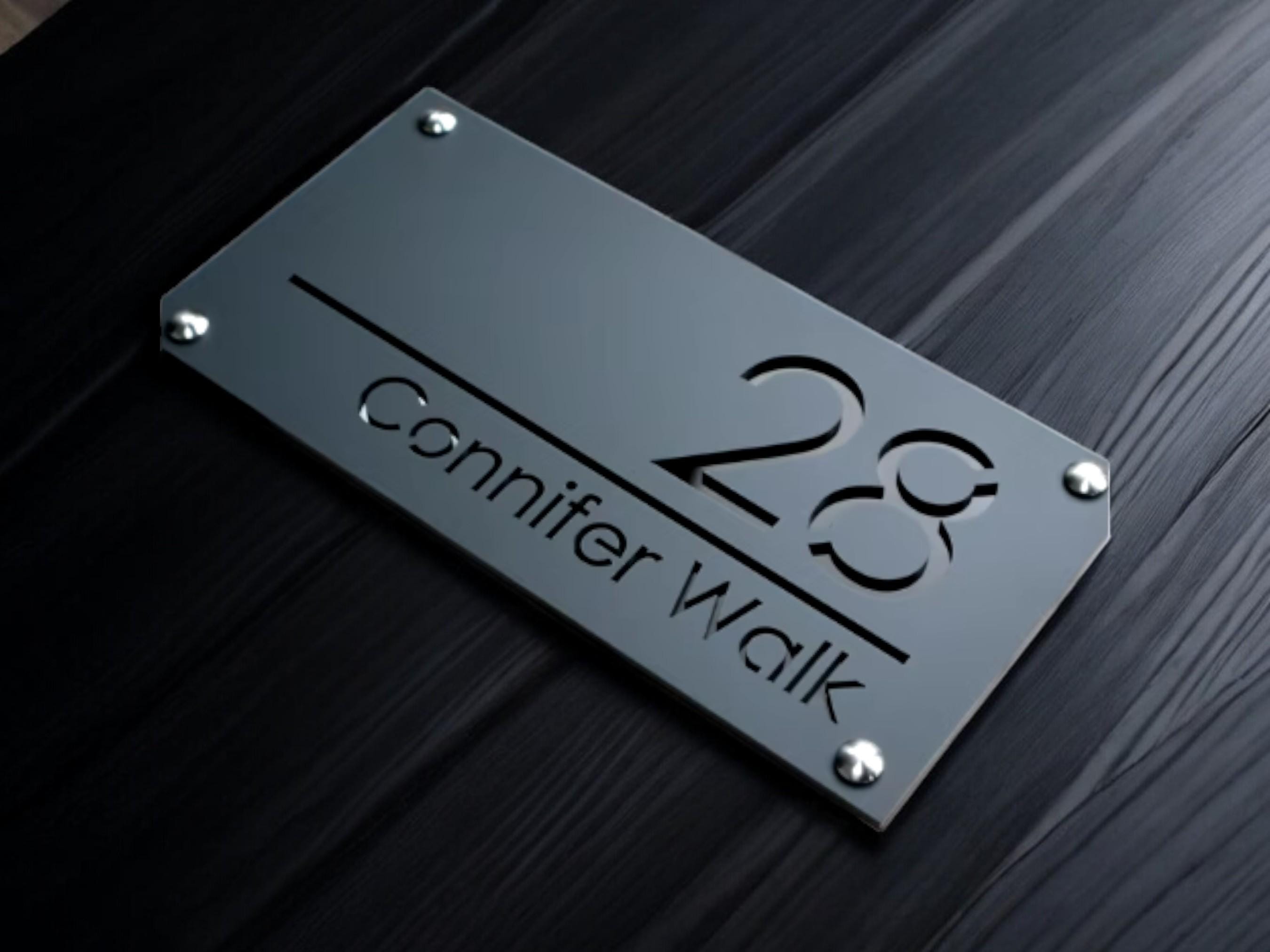 Personalized Laser Cut Acrylic House Number Sign - Custom Address ...