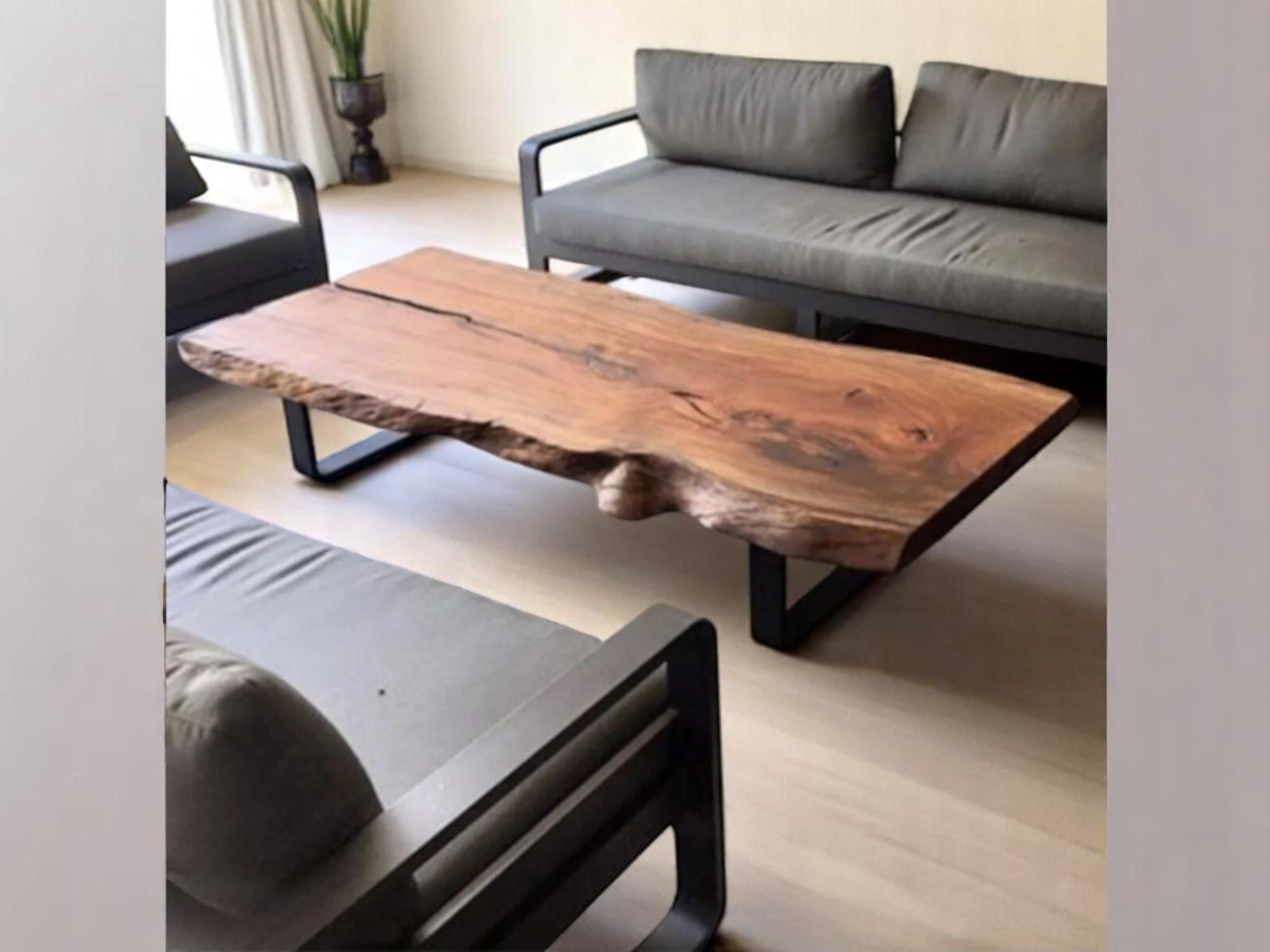 Handmade Unique Wooden Coffee Table – Rustic Centerpiece 100x65cm - Etsy