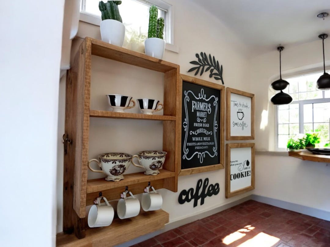 Handmade Real Wood Coffee Corner Sign – Rustic Kitchen Decor - Etsy
