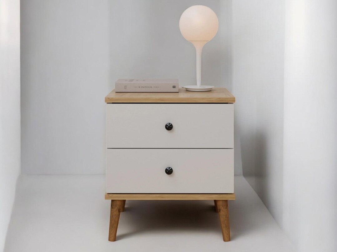 Handmade Wooden Nightstand With Drawer | Bedside Table for Bedroom ...