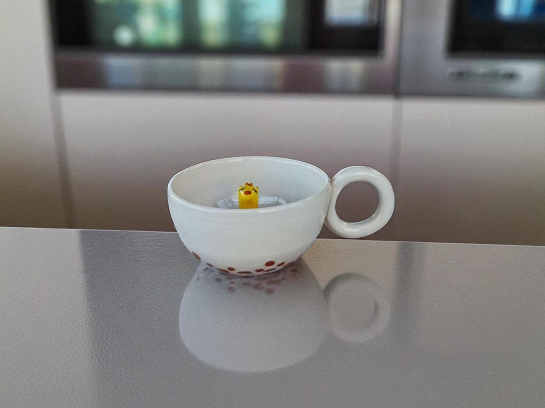 Handmade Giraffe Cup – Cute Ceramic Coffee Mug for Animal Lovers, 140 ...