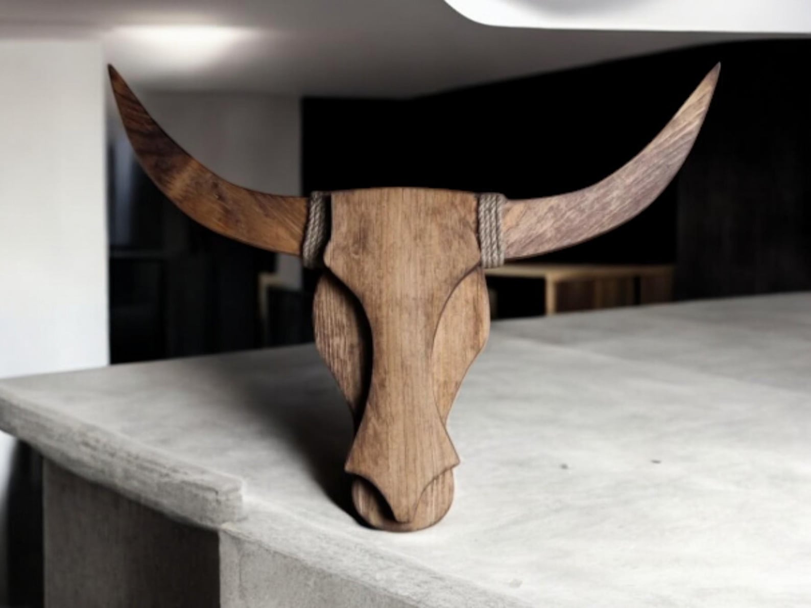 Handmade Wooden Bull Head 45x45cm - Unique Wall Decor - Etsy