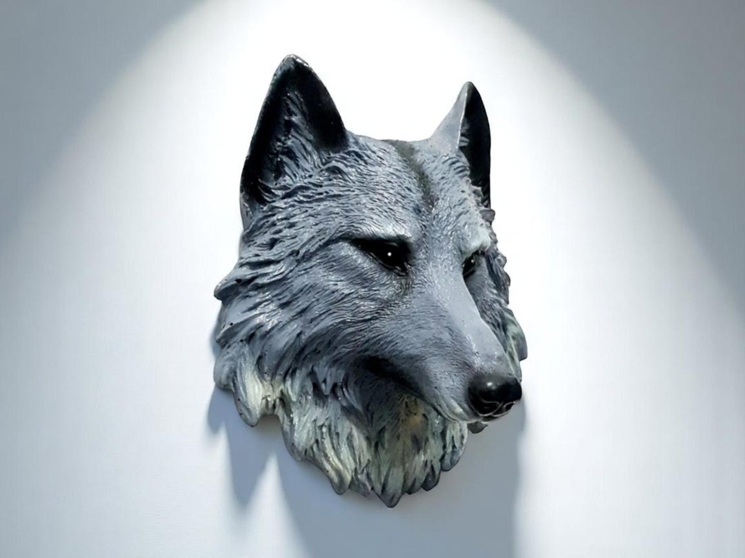 Handmade Wolf Head Wall Sculpture – Rustic Animal Wall Art 20x20cm - Etsy