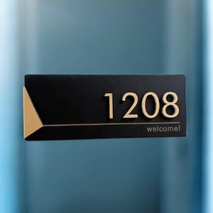 Personalized Acrylic Modern Door Plate - Custom Shop Sign With House ...