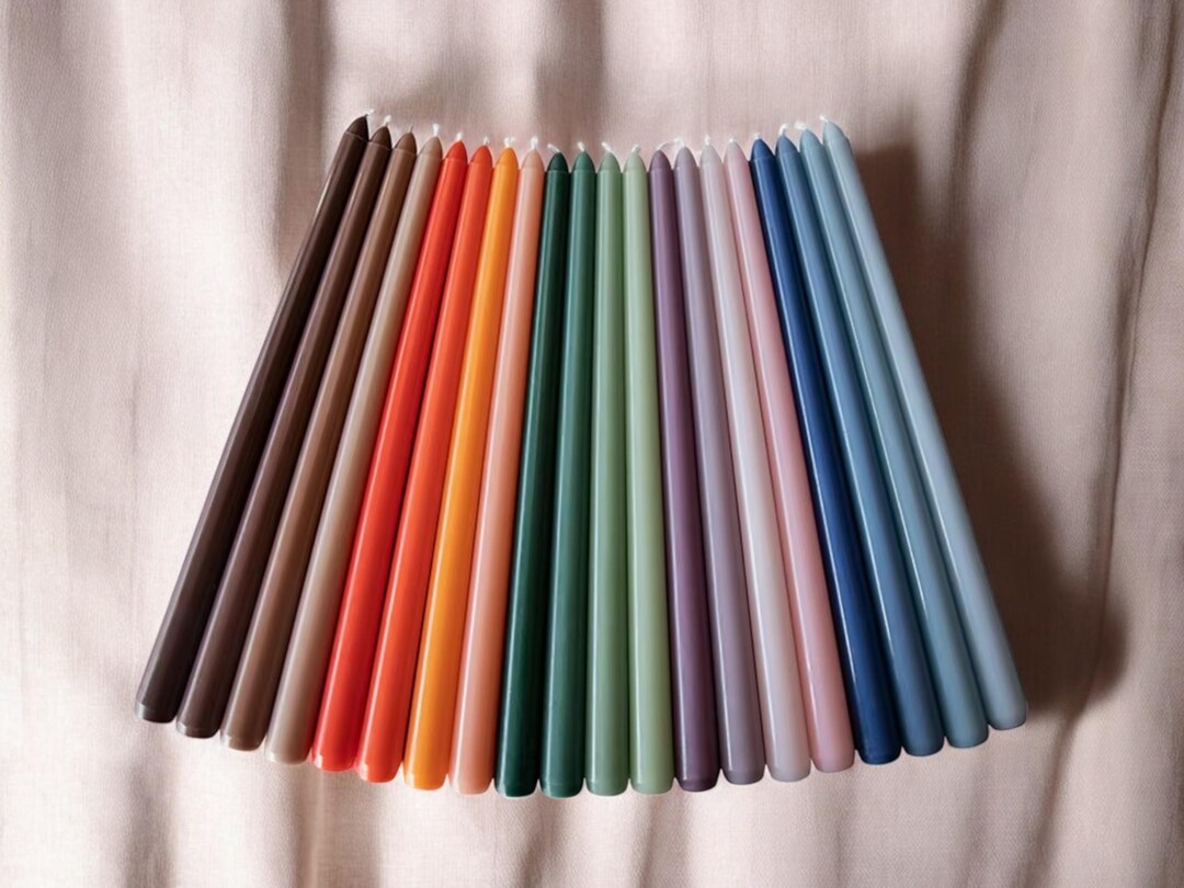 Handmade Long Candles, Set of 4, 30.5cm Elegant Decor for Weddings ...