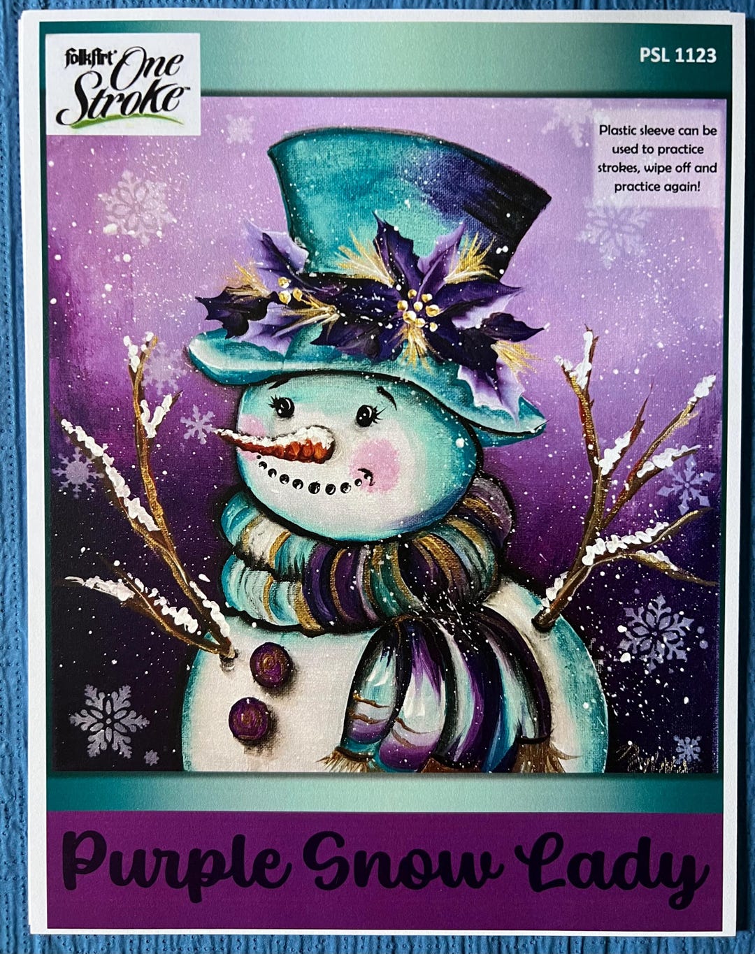 Purple Snow Lady, Acrylic Painting and Pattern, One Stroke Worksheet ...