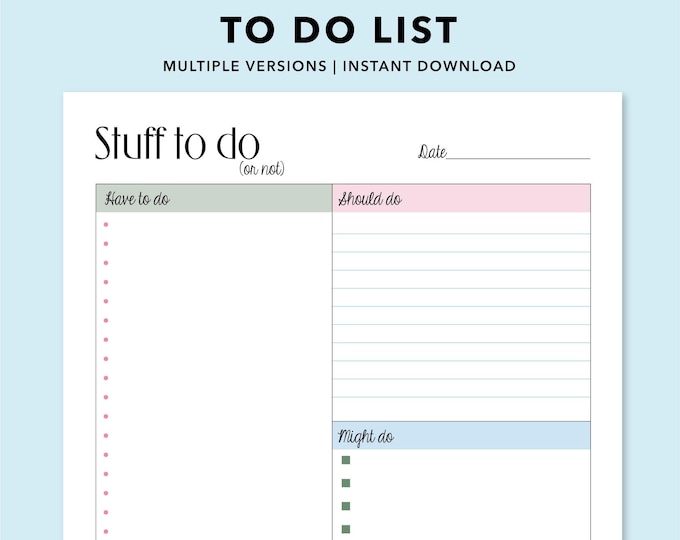 Funny Duck to Do List, Printable, Digital Product, Humorous Stationery ...