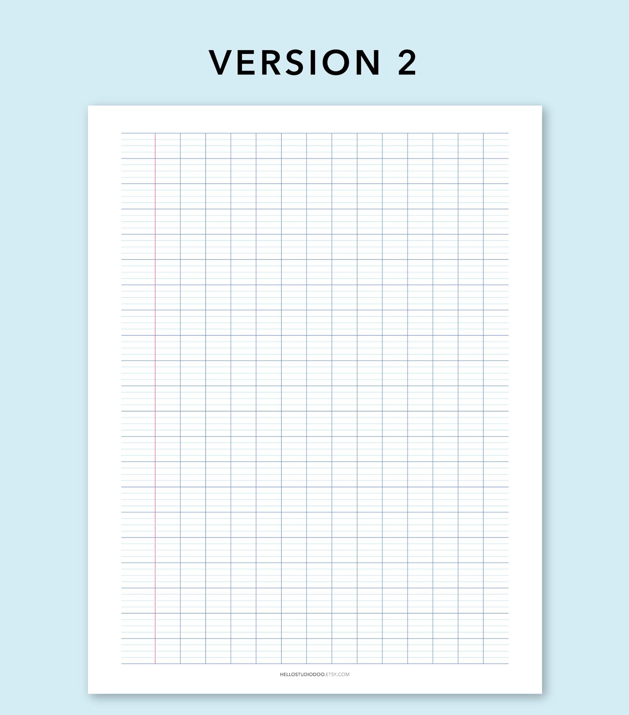 French Ruled Paper: Cursive Writing Practice Sheet Bundle. Small ...