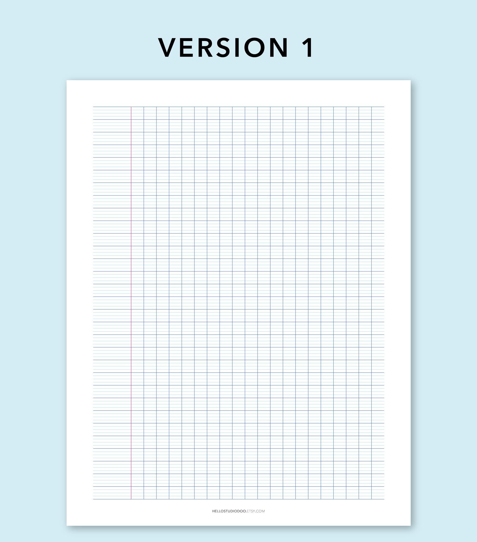 French Ruled Paper: Cursive Writing Practice Sheet Bundle. Small ...