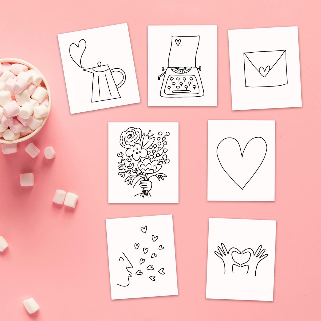 Printable Mini Valentines Day Card, Kids Craft, DIY Valentines, School ...