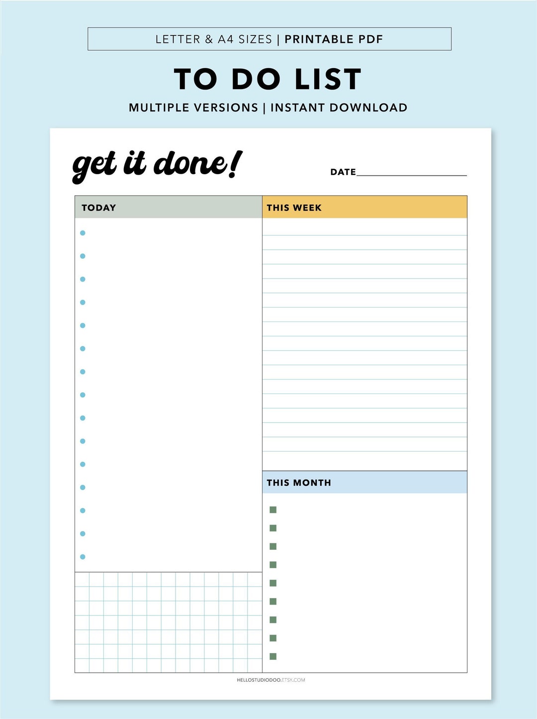 Printable to Do List, Homework Tracker, Teen Planner, College Student ...