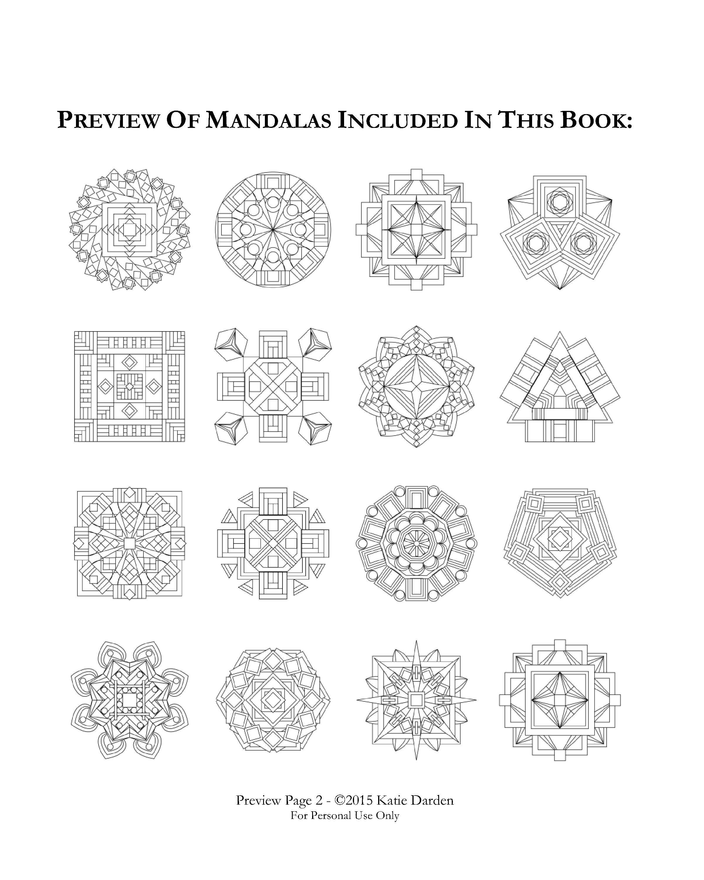 Square Roots Adult Coloring Book 48 Mandalas to Color & | Etsy