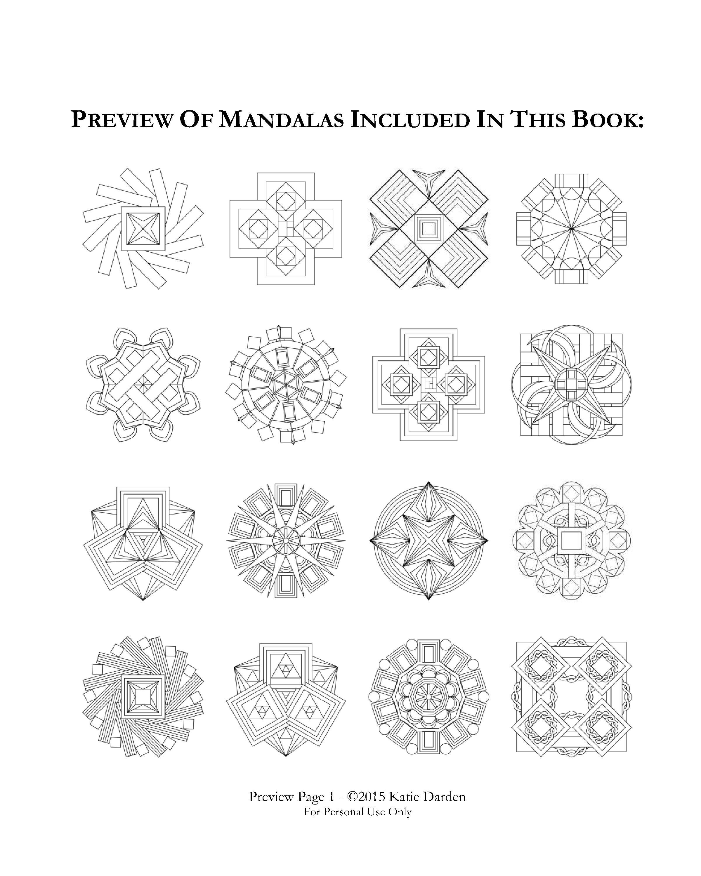 Square Roots Adult Coloring Book 48 Mandalas to Color & | Etsy
