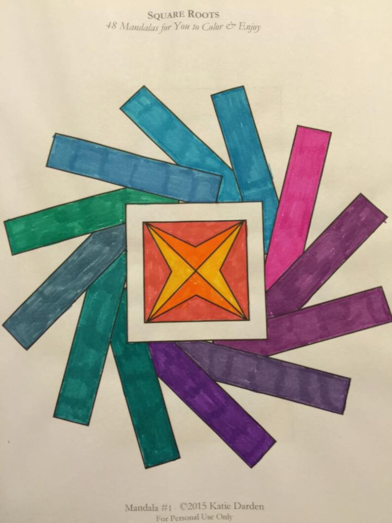 Square Roots Adult Coloring Book 48 Mandalas to Color & - Etsy UK