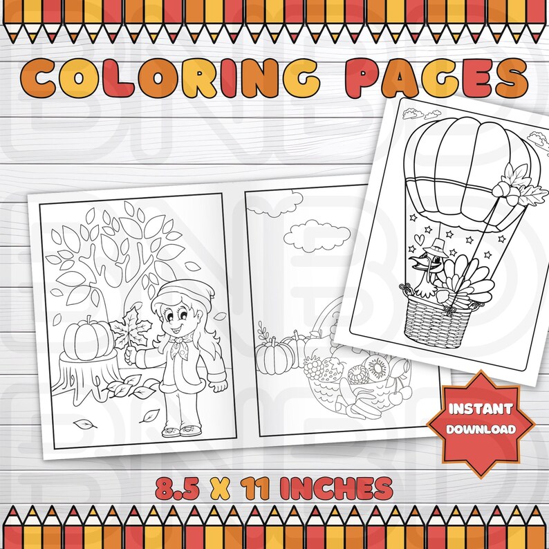 41 Bold and Easy Hello Autumn Coloring Book, Coloring Pages, Kids ...