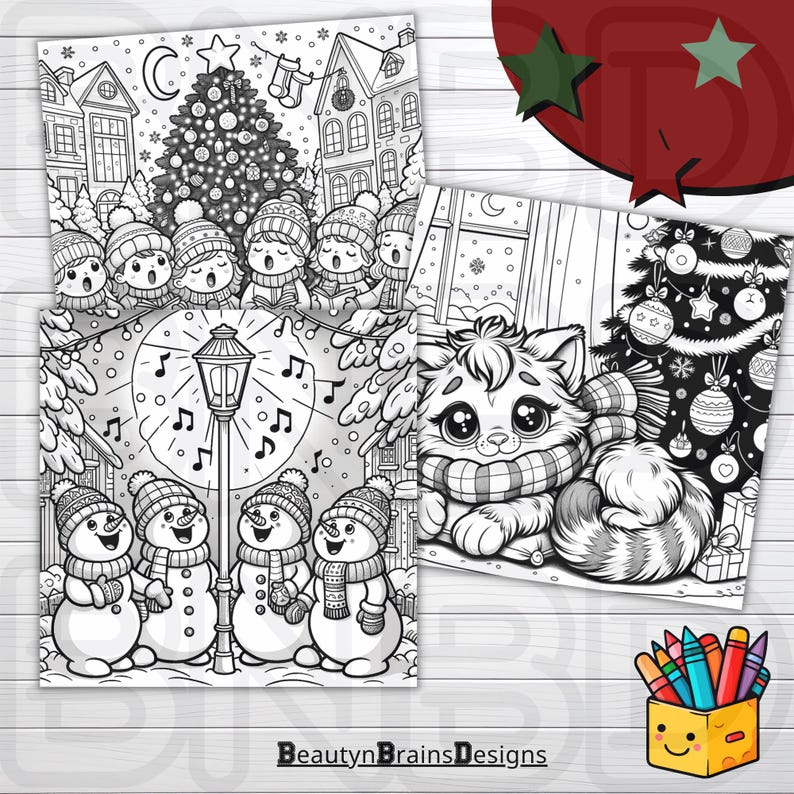 51 All About Christmas Coloring Pages 2nd Edition. 8.5X8.5 In. Square ...