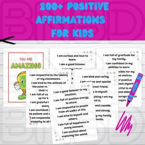 63 300+ Positive Affirmations for Kids, Daily Affirmations, Affirmation ...