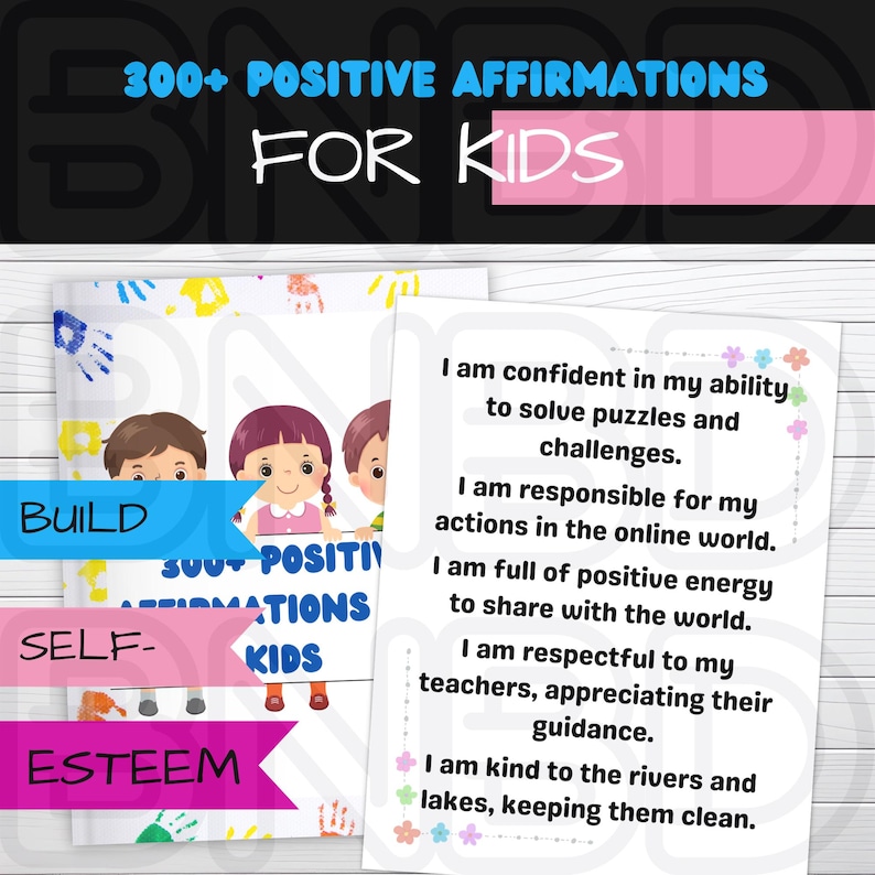 63 300+ Positive Affirmations for Kids, Daily Affirmations, Affirmation ...