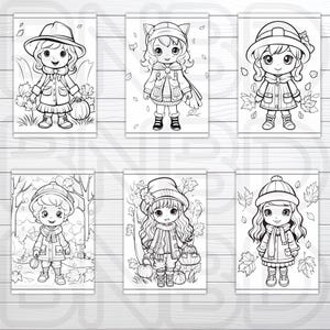 94 Cute Kids Autumn Coloring Pages, Boys and Girls Coloring Pages, Fall ...