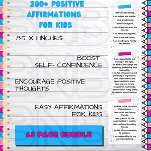 63 300+ Positive Affirmations for Kids, Daily Affirmations, Affirmation ...