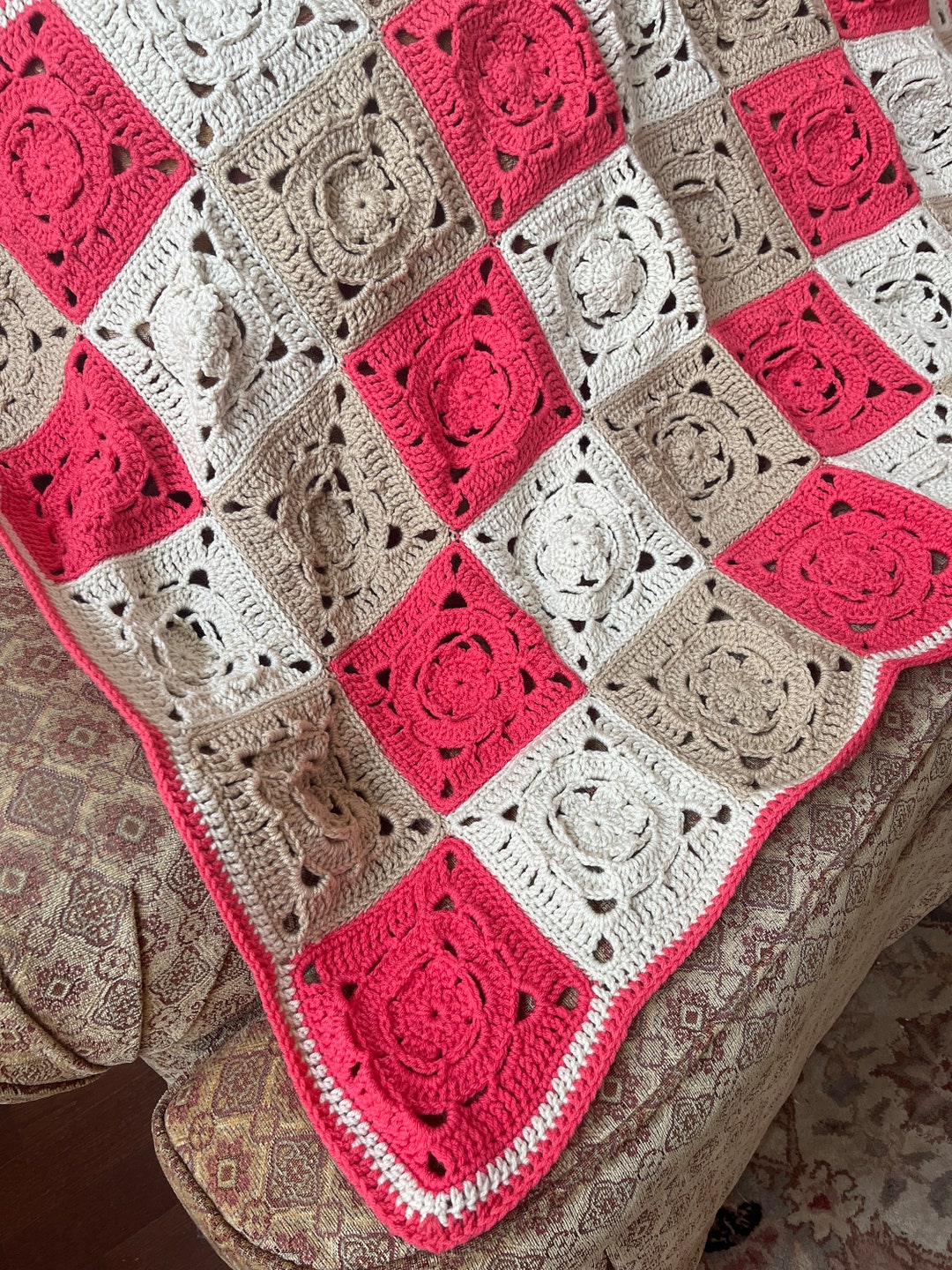 Crochet Granny Square Afghan - Etsy