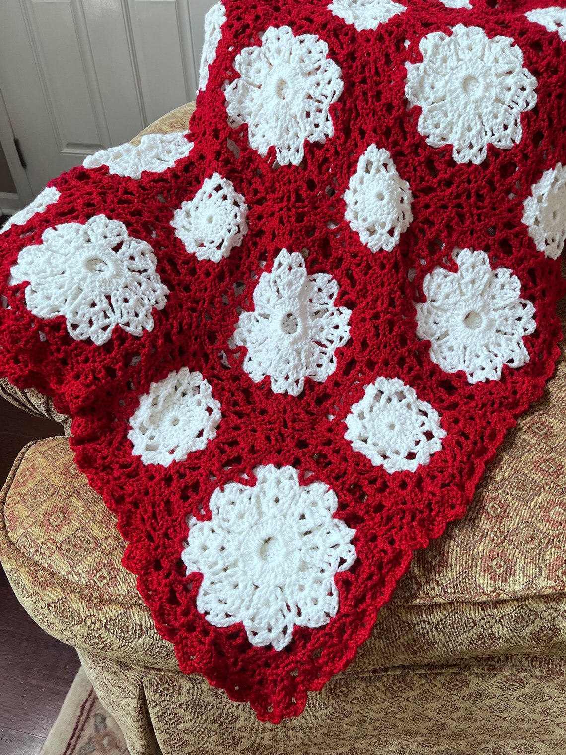 Snow Flake Afghan - Etsy